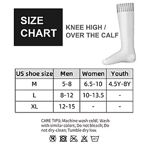 BUENWAZ Men's American Flag Baseball Socks, Athletic Knee High Football Sock, Patriotic Over the Calf Socks (1 Pack, Eagle, Size 8-12)