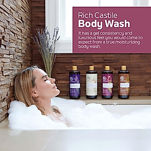 DR. JACOBS NATURALS Castile Rose All-Natural Body Wash for Moisturizing Dry and Sensitive Skin Shampoo with Plant-Based Ingredients Gluten, Preservatives-Free Formula - 32 oz, Pack of 1