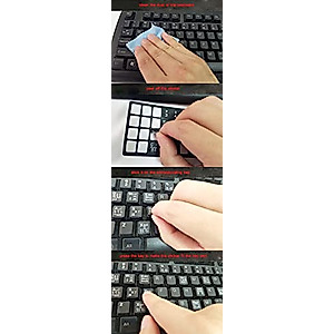 2PCS Number Keyboard Stickers, Universal Matte Keyboard Number Pad Replacement Stickers for Wireless Numeric Pad Keypad of Laptop, Desktop, Computer