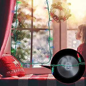 FONUNO Christmas Light Suction Cups 1 8/9" Holiday Light String Suction Cup Hooks Holder for Hanging Christmas Light String Decoration No Tools Required (25 Pieces)