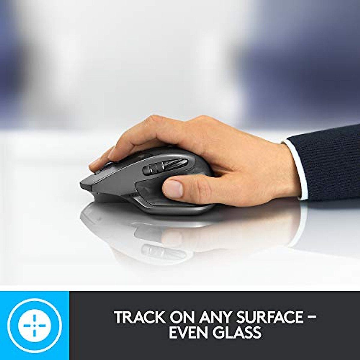 Logitech MX Master 2S Wireless Mouse – Use on Any Surface, Hyper-Fast Scrolling, Ergonomic Shape, Rechargeable, Control Upto 3 Apple Mac and Windows Computers, Graphite (Discontinued by Manufacturer)