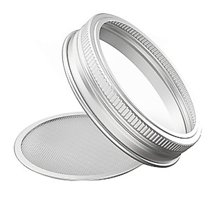 304 Stainless Steel Sprouting Lids for Wide Mouth Mason Jars and Making Organic Sprout Seeds 6 Pcs