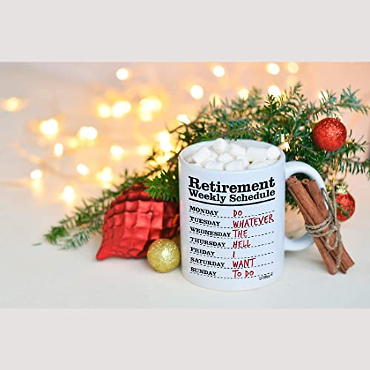 Funny Retirement Gifts for Women Men Dad Mom. Retirement Coffee Mug Gift. Retired Schedule Calendar Mugs for Coworkers Office & Family. Unique Novelty Ideas for Her Nurses Navy Air Force Military Gag