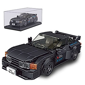 Mould King Initial D Car Nissan Skyline GTR32 Race Car Building Sets with Display Case, 27014 Collectible Speed Champion Car Building Blocks, Classic Race Car Building Kits for Adults Kids 8+(359PCS)