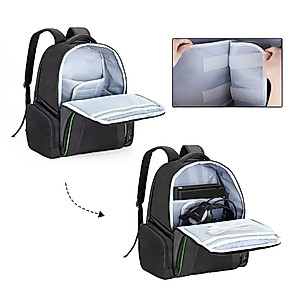 CURMIO Travel Backpack Compatible with Xbox Series S, Xbox One/One S/One X, Xbox 360/360 Slim, Game Console Carrying Case Compatible with Xbox Series X, Patent Design