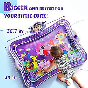 SEPHIX Mirror Water Tummy Time Mat, Baby Stuff for Newborn Toys 0-6-12 Months Girls Gifts, Infant Sensory Toys for Babies 0-3-6 Months Teething Crawling Development Activity Center for Christmas