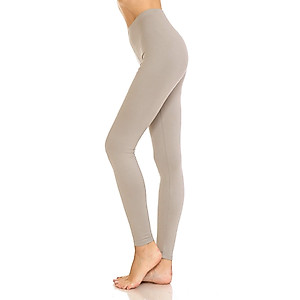 Leggings Depot ActiveFlex Athletic Leggings for Women-HLD (Light Gray, S)