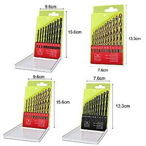 10Pcs/13Pcs M35 Twist Drill Bit Sturdy Fast Chip Removal U-shaped Spiral Groove Round Shank Twist Drilling Bits for Woodworking - Professional13pcs