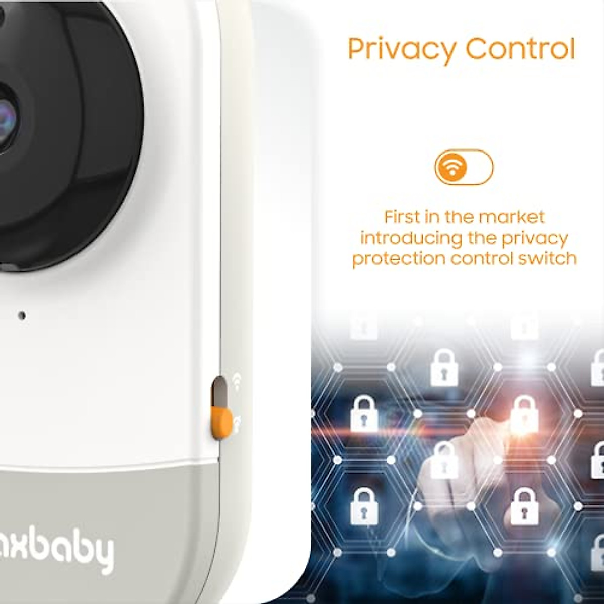 Chillax Daily Baby DM640 - WiFi Baby Monitor with Camera & Control Unit, 4.3" Screen, HD Camera, Privacy Protection Switch, WiFi Remote Streaming, 2-Way Audio, Night Vision - Powered by 5GenCare