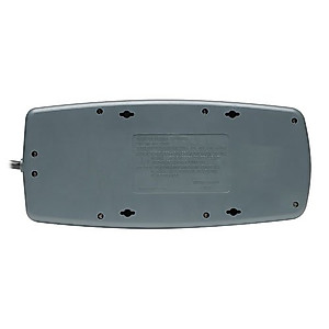 Tripp Lite TLP1008TEL 10 Outlet Surge Protector Power Strip, 8ft Cord, Tel/DSL Protection, RJ11, & Dollar 150,000 Insurance Silver