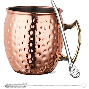 Bltjy Cocktail mug Moscow mule mugs Copper beer mug Copper coffee mugs Kitchen moscow mule Copper mugs Copper mugs Father in law christmas gifts