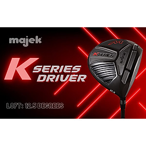 XL Big & Tall Men's (+2" Longer than Standard Length) Majek High Launch Golf K Series 460cc 12.5° Driver Right Handed Premium Ultra Forgiving Regular Flex Graphite Shaft Tour Velvet Grip