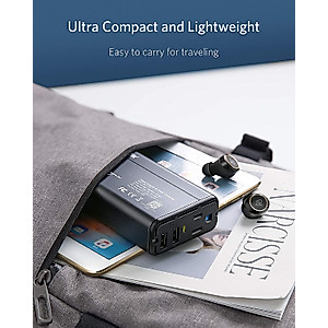 BESTEK Universal Voltage Converter, [Pure Sine Wave] Travel Power Converter Adapter for Hair Straightener/Curler, 100-240V to 110V Travel Adapter with Fast USB (Grey)