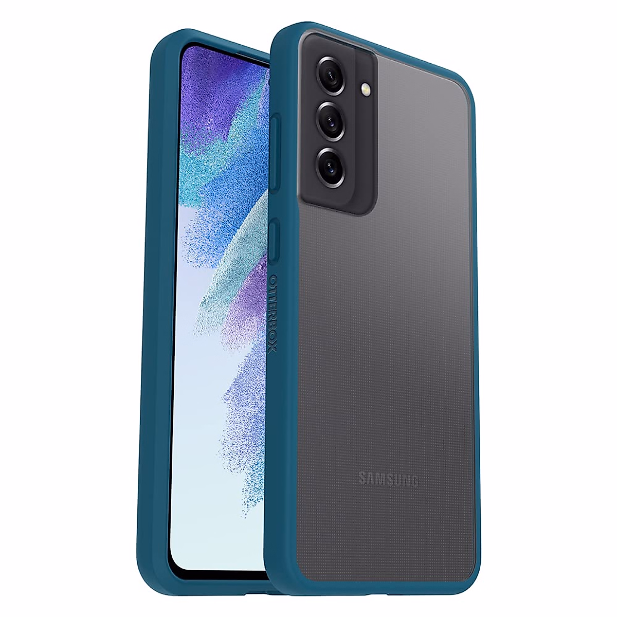 OtterBox Galaxy S21 FE 5G (Only) Prefix Series Case - PACIFIC REEF (BLUE), ultra-thin, pocket-friendly, raised edges protect camera & screen, wireless charging compatible