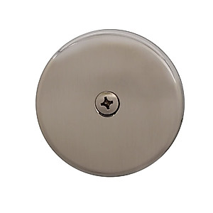 Westbrass Twist & Close Tub Trim Set with One-Hole Overflow Faceplate, Satin Nickel, D94-07