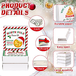 Hoolerry 24 Pcs Mini Pizza Box Gift Card Holders Bulk Christmas Gift Holder Funny Money Holder The Best Part of a Pizza Is the Dough for Money Cash Check Gifts