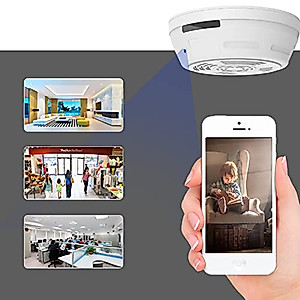 Spy Camera Smoke Detector Hidden Camera - WiFi 180 Days Standby 1080P HD Night Vision PIR Motion Detection Video Recorder Ceiling Nanny Cam