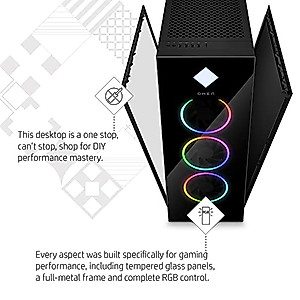 OMEN 45L Gaming Desktop, Intel Core i7-13700KF, 16 GB RAM, 1 TB Solid State Drive, NVIDIA GeForce RTX 4070 Ti Graphics, Windows 11 Home, GT22-1072 (2023)