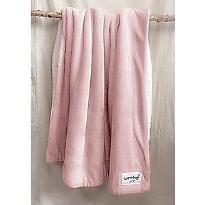 Warm HUGS Always Compassion Blanket - Cozy Pink Sherpa Fleece Throw Blanket for Couch and Bed. Super Comfort Thick and Fuzzy. Soft and Warm. Like a nap in The Sun! (65x50)