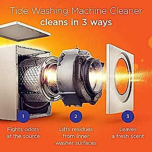 Washing Machine Cleaner by Tide for Front and Top Loader Washer Machines,(2.6oz each) (Pack of 5) (Packaging May Vary)