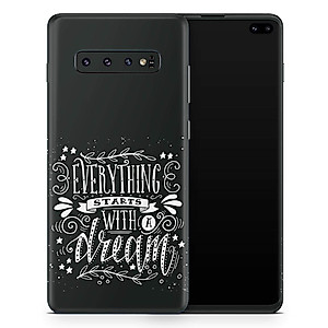 DesignSkinz Everything Starts with a Dream Protective Vinyl Decal Wrap Skin Cover Compatible with The Samsung Galaxy S20 (Screen Trim & Back Glass Skin)
