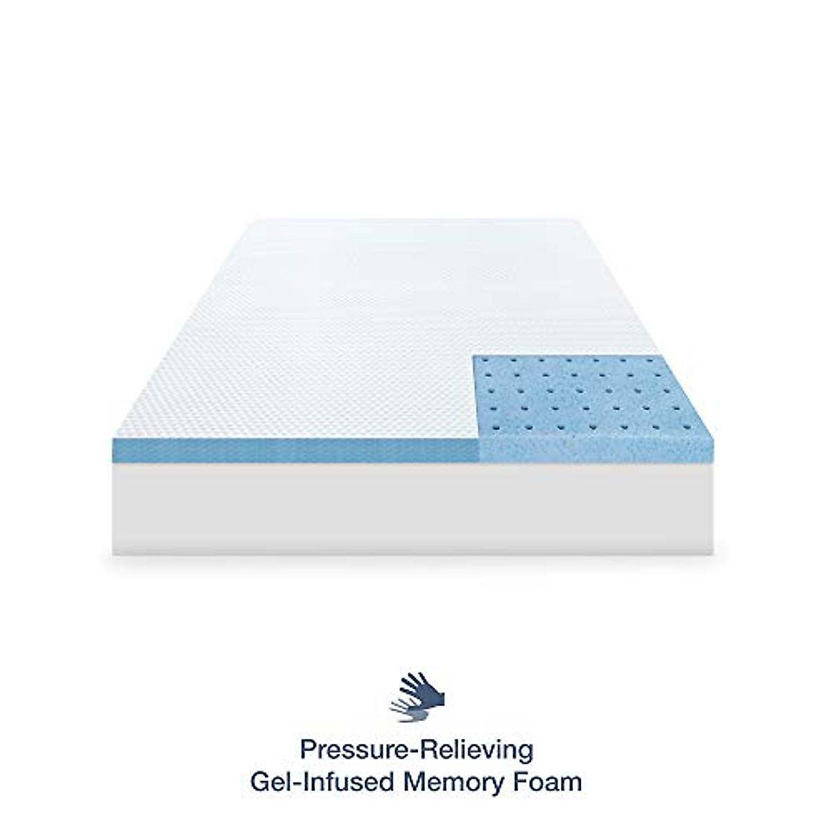 SensorPEDIC Elite Cooling Mattress Topper, Twin, White