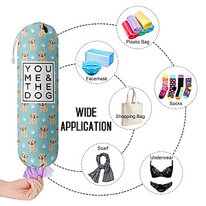 Grocery Bags Holder Organizer For Shopping Bags，Wall Mount Plastic Bags Storage Container Dispensers, Pet Lovers Home Kitchen Gifts For Women, Family, Friends, Dog Mom, Dog Dad(Labrador Retriever)