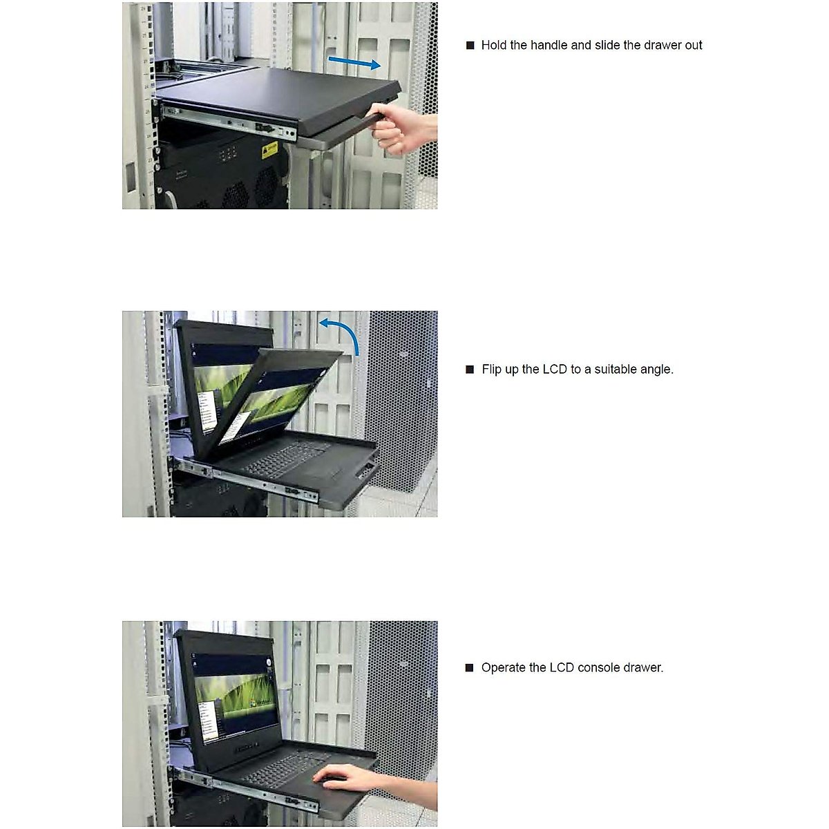 Crystal Image Technologies - Rackmount Console - 1U 19" Rackmount Monitor, 1440 X 900 Resolution, VGA + HDMI Input (Part#RM-111-19WH) includes 3 Year Warranty