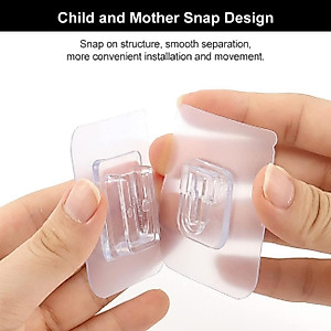 Nertmon Double Sided Adhesive Hooks 20 Set |Double Sided Wall Hook Wall Hooks for Hanging, Self Adhesive Hooks|No Nails Picture Hangers for Bathroom Kitchen Office Hanging