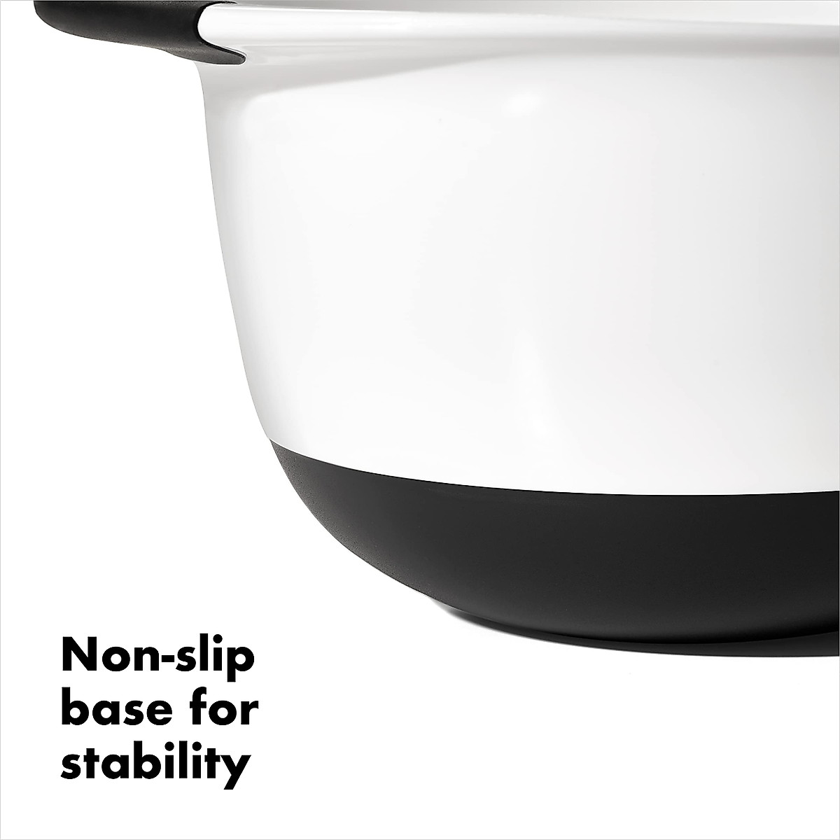 OXO Good Grips 5-Quart Plastic Mixing Bowl,White/Black