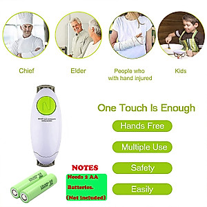 Electric Jar Opener for Weak Hands, Automatic Jar Openers for Kitchen Battery Operated Jar Opener Safety Kitchen Gadget One Touch Can Opener Hands Free Jar Openers Prime for Seniors with Arthritis