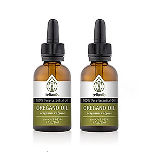 Teliaoils Oil of Oregano, Super Strenght 83-85% Carvacol, Edible Oregano from Greek Mountains