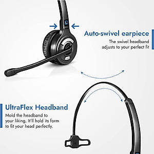 Leitner LH270 Wireless Headset for Office Phones & Computers – Phone Headsets for Office Phones – Wireless Office Headset