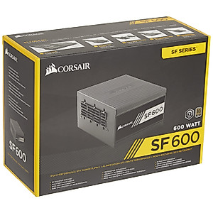 Corsair SF Series, SF600, 600 Watt, Fully Modular Power Supply, 80+ Gold Certified