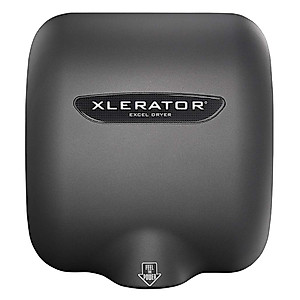 XLERATOR XL-GR Automatic High Speed Hand Dryer with Graphite Cover and 1.1 Noise Reduction Nozzle, 12.5 A, 110/120 V