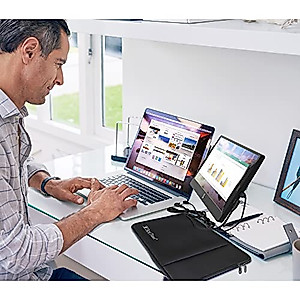 SideTrak Swivel 12.5" Patented Attachable Portable Monitor for Laptop | FHD IPS Dual Screen with 13” Protective Case | Mac, PC & Chrome Compatible | Fits All Laptops | Powered by USB-C or Mini HDMI