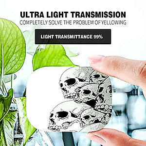 POKABOO AirPods Pro Case, Clear Soft TPU Protective Cover Case for AirPods 3 (Front LED Visible) Wireless Charging AirPods Pro Case with Keychain (Skull)