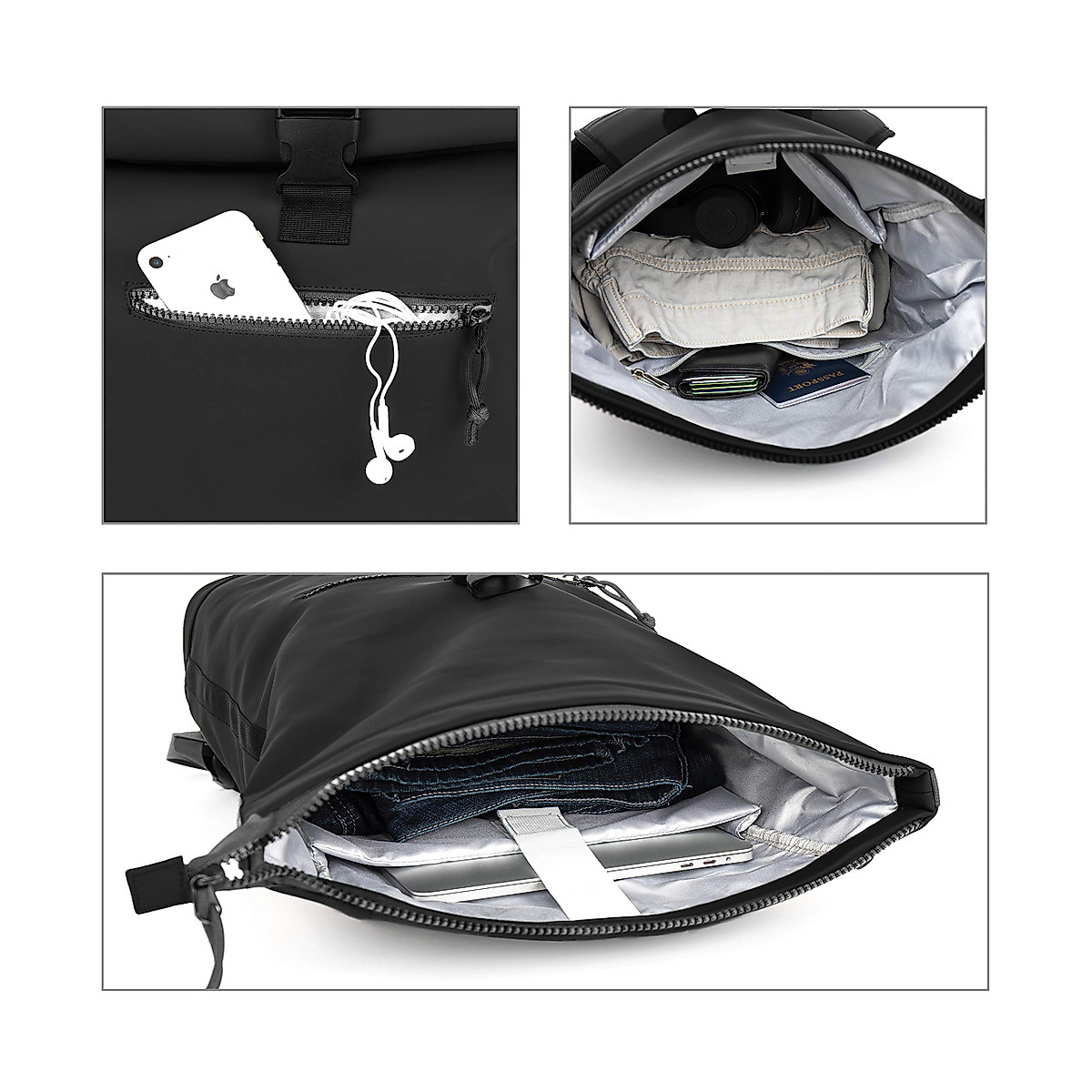 X RAY Rolltop Backpack | Leather Backpack | Travel Backpacks | School Backpack