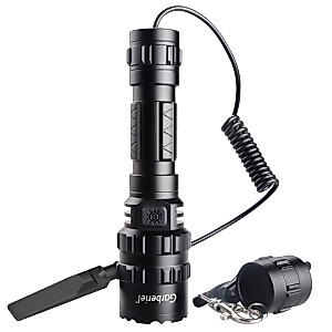 Garberiel 2 in 1 L2 LED Flashlight with Picatinny Rail Mount - 5 Modes 3000 Lumens Bright Flashlight USB Rechargeable Waterproof Torch Light