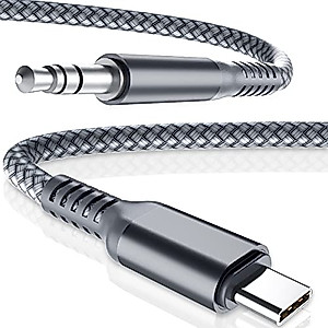 Elebase USB C Aux Cable 4FT,Type C 3.5mm Jack Adapter,1/8 Inch Extension Audio Cord for Samsung Galaxy A53,S21 S22 S23 22 21,Note 10 20,Z Flip Fold,iPad 10th Pro Air 4 4th 5 5th Mini 6 6th Generation