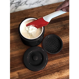 Fox Run Bacon Grease Container, 5 x 5.5 inches, Black