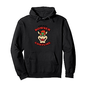 Super Mario Halloween This Is My Bowser Costume Retro Logo Pullover Hoodie