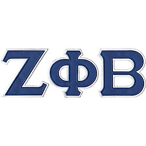 Zeta Phi Beta Embroidered Twill Letter Ladies T Shirt White Large Regular