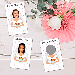 Bridal Shower Games - Scratch Off Card Game for Door Prizes, Lottery, Ice Breaker - Scratch Off Bridal Shower Game - Funny Bachelorette Party Games - Decorations for Bridal Shower - 35 Cards(White)