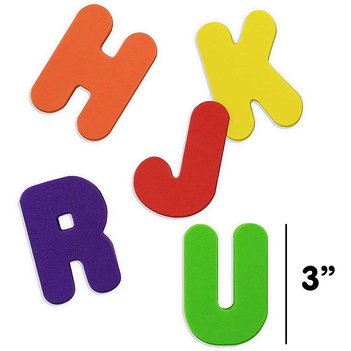 BabyBibi 36 PCS Stick-On Foam Bath Letters and Numbers - Non-Toxic, BPA Free, No Mold Bath Tub Toys - Colorful, Educational, Fun ABC Bath Toys for Toddlers & Babies