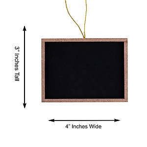Super Z Outlet Mini 3" x 4" Wooden Frame Rectangle Hanging Chalk Blackboard for Arts & Crafts, Table Numbering, Party Favors (12 Pack)