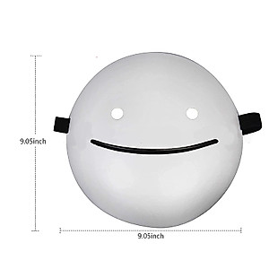 XGS Halloween White Smile Dream Mask - Cosplay Masquerade Party Mask ,Same Style for Music Video - Dream Mask Cosplay（22.5cm）, 23.5CM