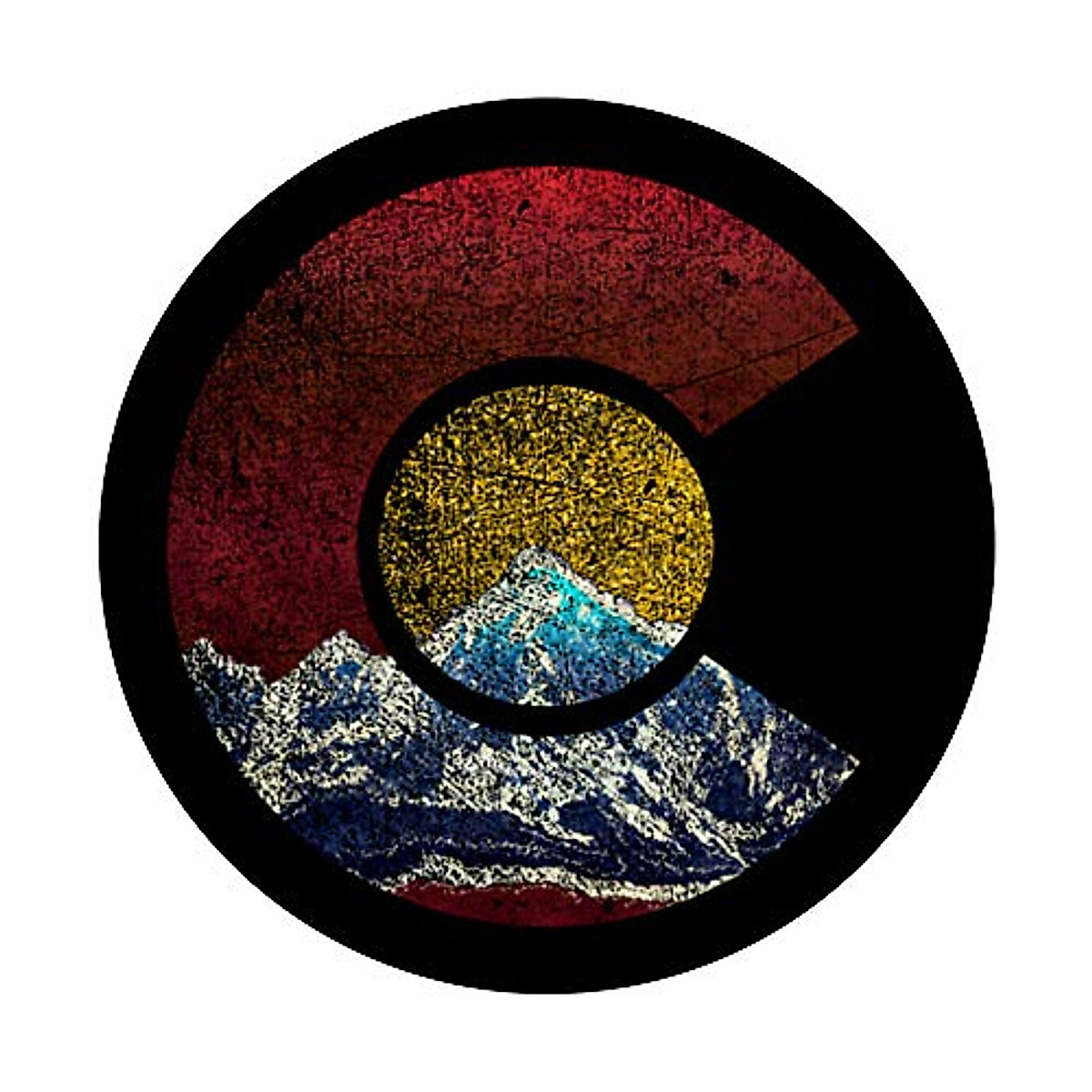 Colorado Flag Mountain Scene PopSockets PopGrip: Swappable Grip for Phones & Tablets