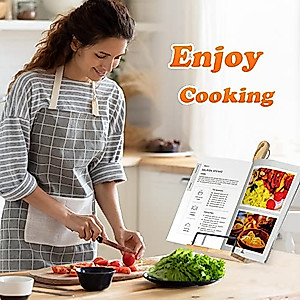 Gifts for Mom - Mother's Day Gift for Mom from Daughter or Son - Wood Cookbook Stand Adjustable Personalized Christmas Gift for Mother, Women