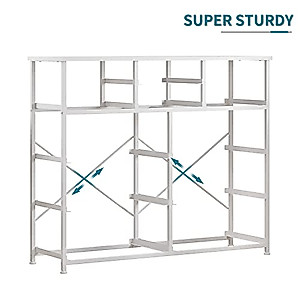 LUMTOK 10-Drawer Dresser, Fabric Storage Dressers Drawers for Bedroom, Hallway, Nursery, Closets, Steel Frame, Wood Top, Easy Pull Handle (White)